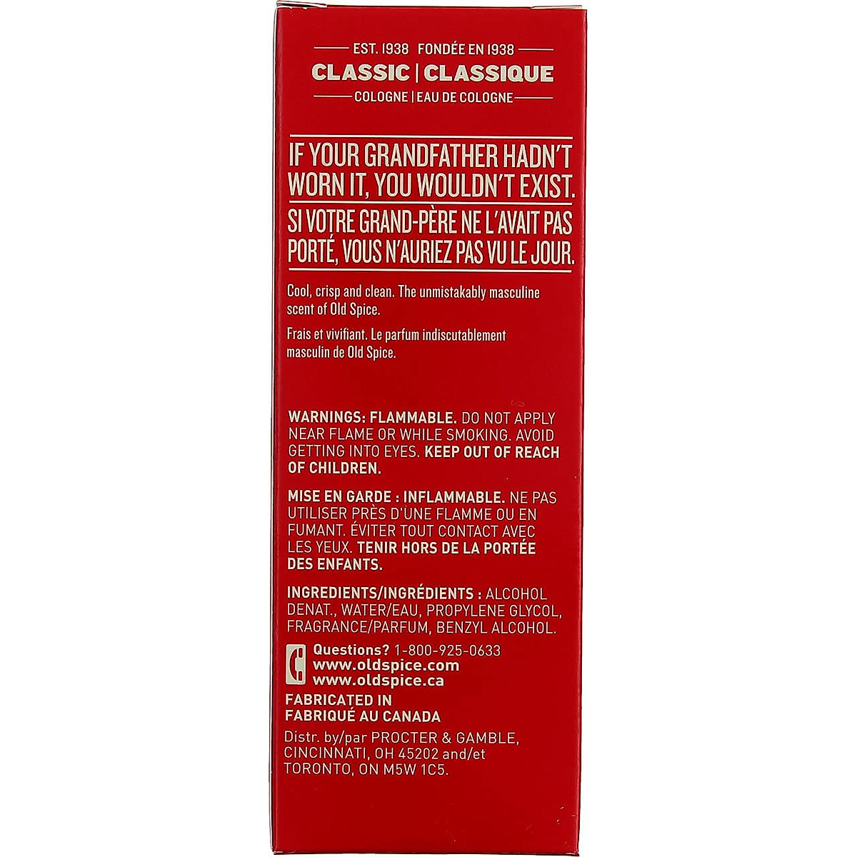 Old Spice Classic Cologne Spray 4.25 oz (Pack of 6)