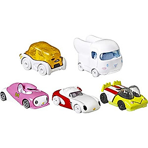Hot Wheels Sanrio Character Car 5-Pack, Toy Cars in 1:64 Scale: Hello Kitty, Keroppi, Gudetama, Cinnamaroll & My Melody