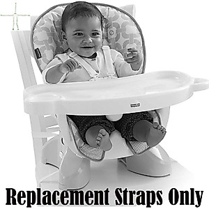 Replacement Parts for Space Saver High Chair - Fisher-Price Spacesaver High Chair CLR40 - Replacement Straps ~ 2 Waist Straps, 2 Shoulder Straps, and 1 Crotch Strap