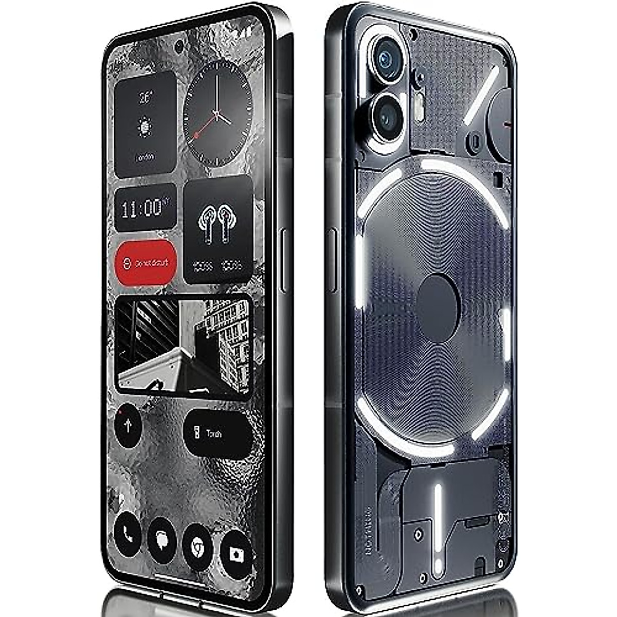 Nothing Phone 2 5G Dual 256GB 12GB RAM Unlocked (GSM Only | No CDMA - not Compatible with Verizon/Sprint) Global, NGP Wireless Charger Included – Dark Grey