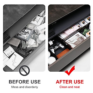 Voittozege 18 Pack Clear Drawer Dividers,Adjustable 3.5" High Expandable from 11-20" Acrylic Dresser Drawers Dividers, Clear Plastic Drawers Separators for Bedroom, Bathroom, Closet,Clothing, Office