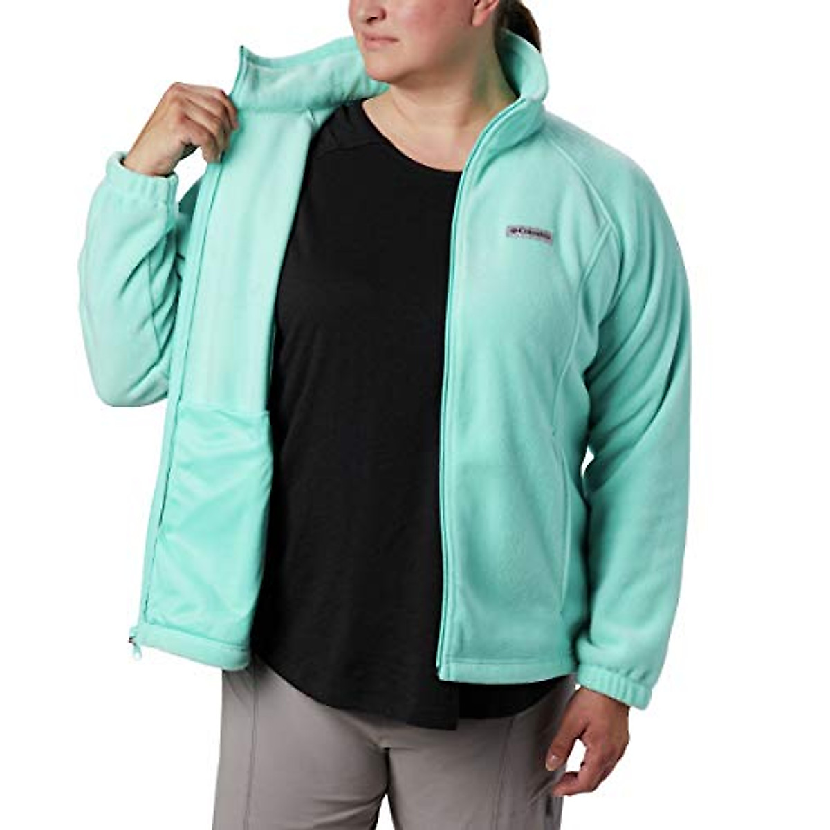 Columbia Women's Benton Springs Full Zip, Aquarium, Small