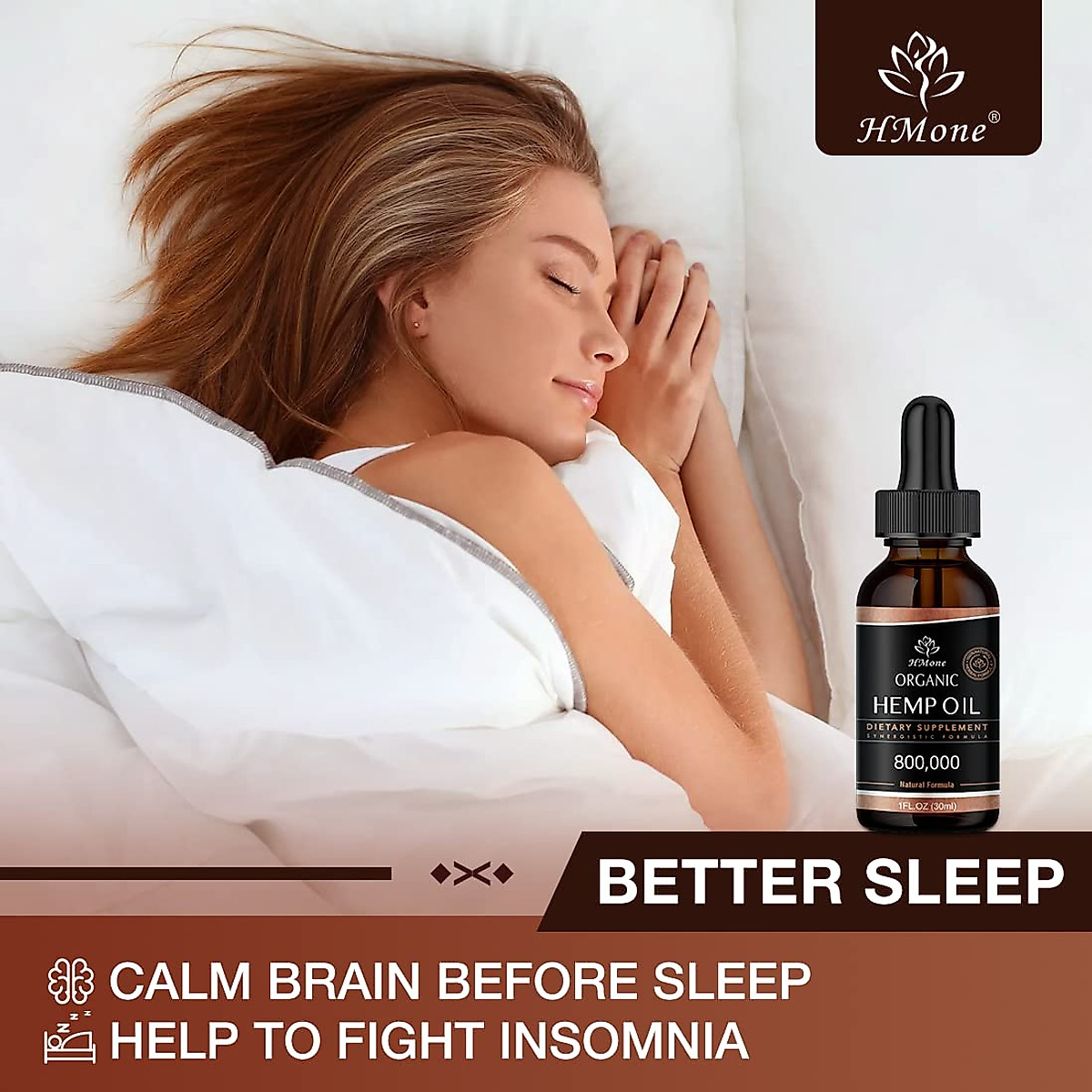 Hemp Oil - 3 Pack - 800,000 Maximum Strength - Pure & CO2 Extract Drops - Organic, Vegan, Non-GMO, Grown in USA