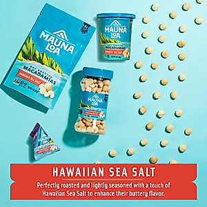 Mauna Loa Premium Hawaiian Roasted Macadamia Nuts, Hawaiian Sea Salt Flavor, 6 Oz Jar (Pack of 1)