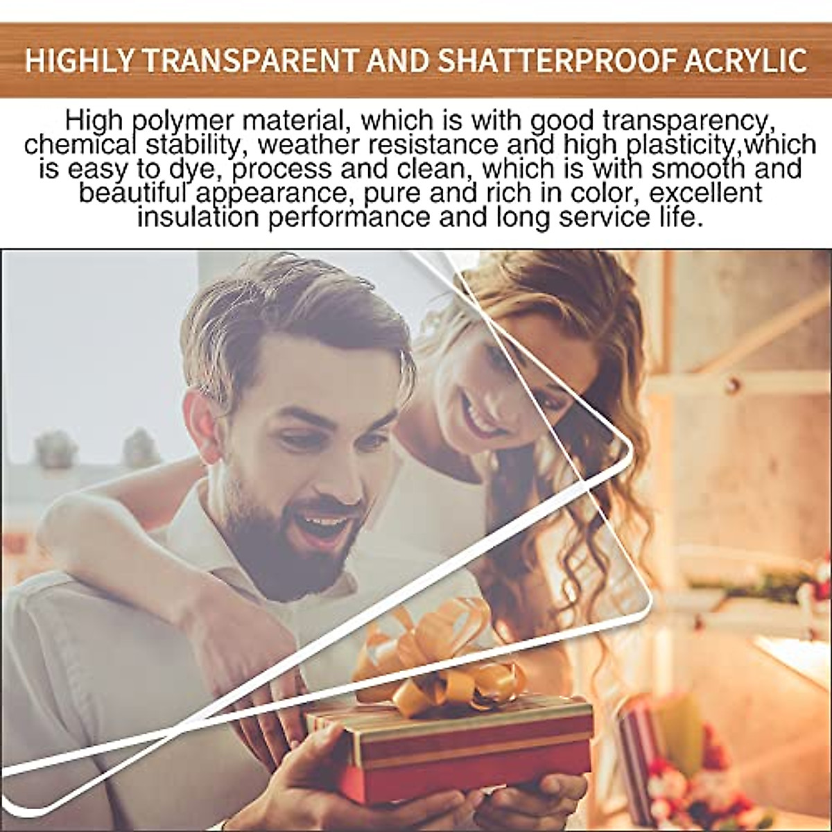 wavamawa 4x6 inch Picture Frames Set of 2-Wooden Photo Frame with Wood of Beech Base and HD Organic Glass Cover for Tabletop or Desktop Display-Horizontal&Vertical