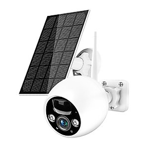 NoahTec Solar Security Cameras Wireless Outdoor, 2K HD Battery Solar Powered Cameras for Home Security Outside AI Motion Detection Siren, Spotlight Night Vision Two Way Talk (2.4GHz WiFi)