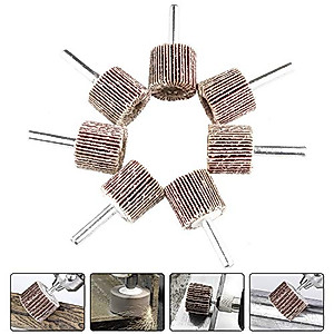 20Pack Abrasive Flap Wheel Sander，1" x 1" x 1/4" Shank Mounted Flap Wheels, 80 Grit Aluminum Oxide Sanding Flap Wheel for Rust Removal Deburring Polishing Satin-Finishing- Abrasive Grinding Tool