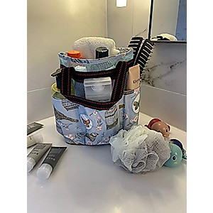 ROMYtendency Shower caddy, mesh shower tote bag, multi storage bath caddy with Shower ball set
