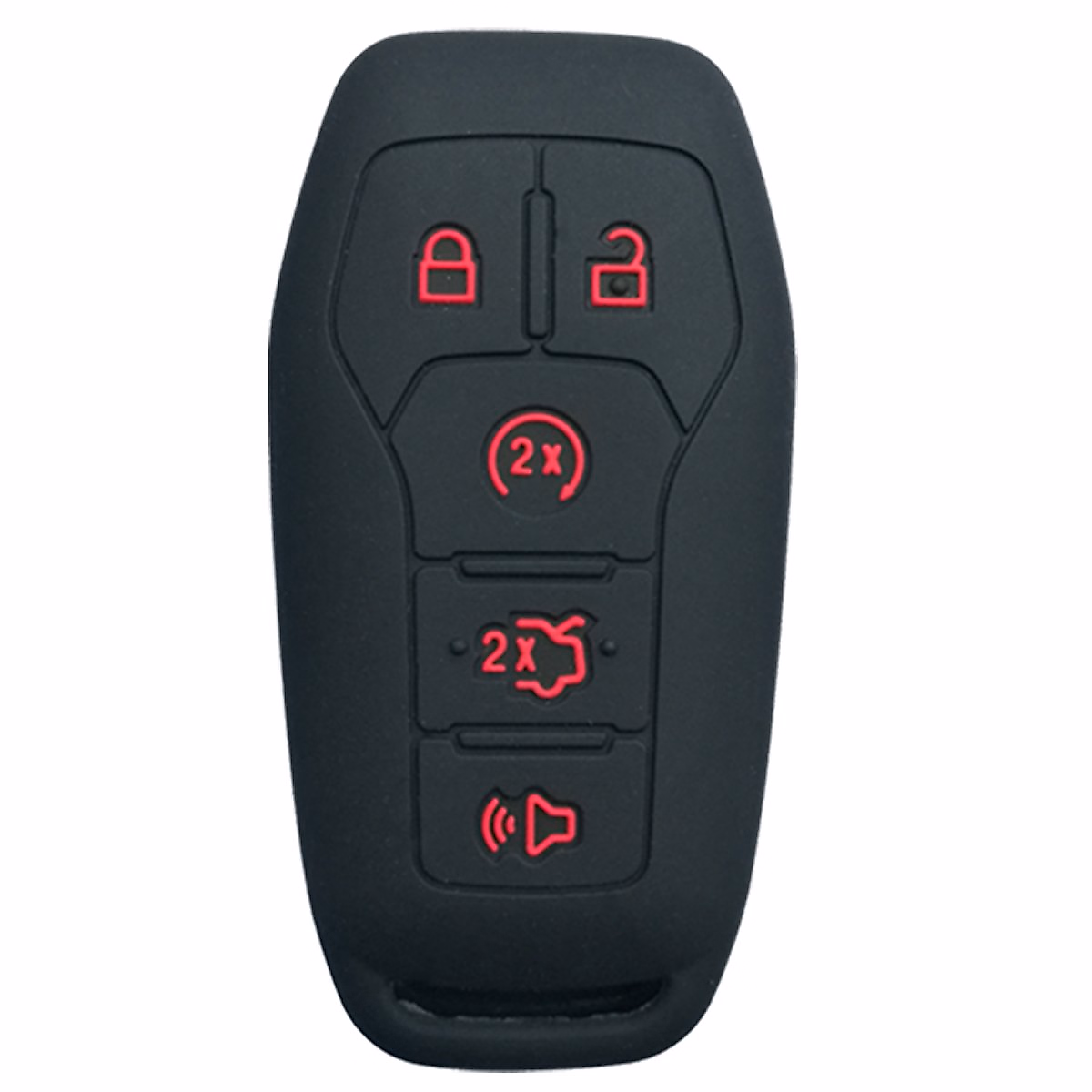 Coolbestda 2Pcs Silicone Key Fob Cover Case Protector Remote Skin Holder for 2015 2016 2017 Ford EXPLORER Edge MUSTANG F-150 FUSION LINCOLN MKZ MKC M3N-A2C31243300