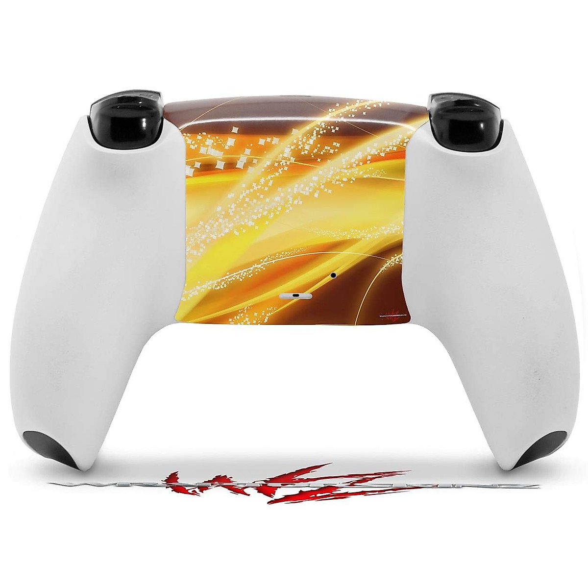WraptorSkinz Skin Wrap compatible with Sony PS5 DualSense Controller Mystic Vortex Yellow (CONTROLLER NOT INCLUDED)