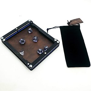 Dice Tray Travel Pocket Tray-Collapsible C4Labs (Brown)