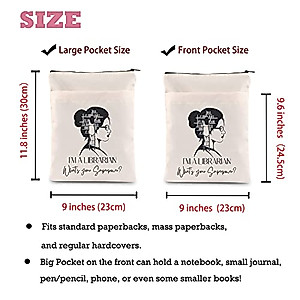 Librarian Gift Reading Lover Gift Book Lover Gift Book Sleeves with Zipper for Librarian (I'm A Librarian)