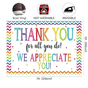 7x5ft Thank You for All You Do Backdrop Congratulations Graduates Background Be Thankful to The Teacher Doctor Staff in Class of 2023 Prom Photography for Senior Year Party Decoration Banner