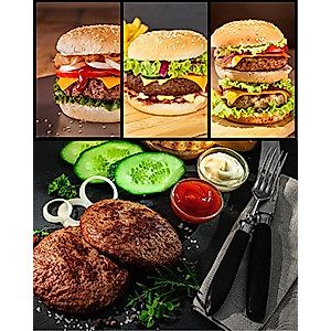 Burger Press - Hamburger Patty Maker, 3.6"/9.5cm Stainless Steel Pie Press Mold.
