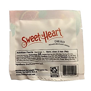 0.3 OZ. SweetHeart Dried Pomegranate Seeds Bags (Pack of 24) | All Natural, No Sugar Added | 100% Fruit | Non-GMO | Vegan | No Refrigeration Needed