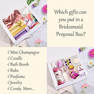 Xylitic 8 Pack Bridesmaid Proposal Box Set with Ribbon, Maid of Honor Proposal Box, Bridesmaid Boxes, Matron of Honor Proposal Gift Box, Bridesmaid Proposal Gifts