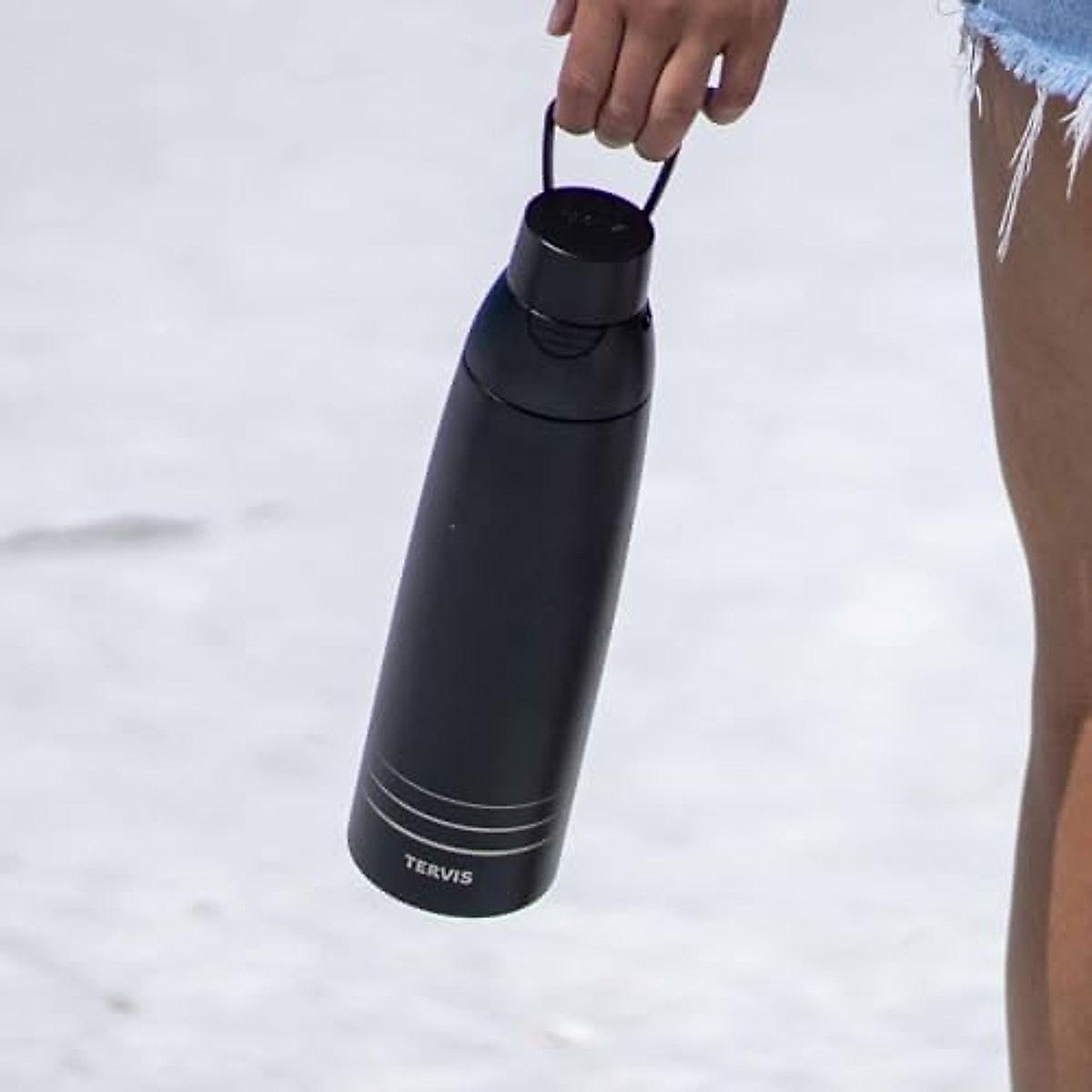 Tervis Venture Water Bottle Dog Paws and Shades Triple Walled Insulated Tumbler Travel Cup Keeps Drinks Cold & Hot, 26oz, Stainless Steel