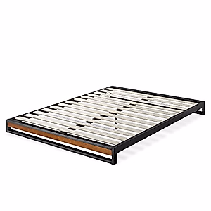 ZINUS GOOD DESIGN Award Winner Suzanne 6 Inch Bamboo and Metal Platforma Bed Frame / No Box Spring Needed / Wood Slat Support, Chestnut Brown, King
