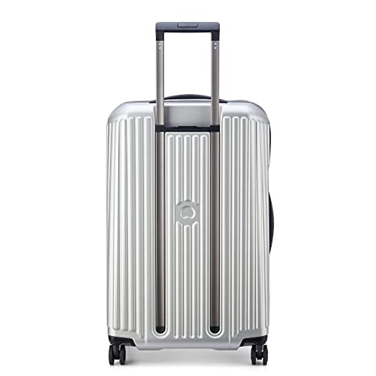 DELSEY PARIS Securitime Expandable Luggage with Spinner Wheels, Silver, Checked-Medium 25 Inch