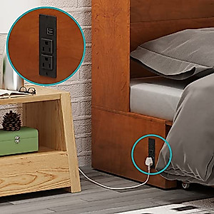 BALUS Modern Murphy Bed Cabinet with Mattress,Muti-Functional Cube Cabinet Bed with USB Charging Station&2 Large Drawers&3 Level Folding Foam Mattress for Apartment/Living Room/Loft,Queen (Redwood)