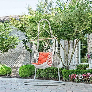 Hatteras Hammocks Echo Sangria Sunbrella Tufted Single Swing, 350 LB Weight Capacity, Handcrafted in The USA, Perfect for Indoor or Outdoor Use