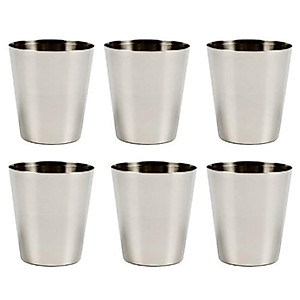 Stainless Steel Shot Glass, 2 Ounce - Set of 6
