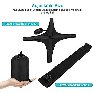 Volleyball Training Equipment Aid, Adjustable Solo Practice Soccer Volleyball Trainer, Volleyball Practice Rope for Serving, Spiking, Swing, Return Ball