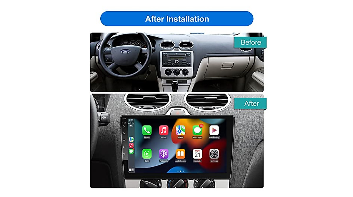 10 Inch Wireless CarPlay Android Auto Double Din Car Stereo