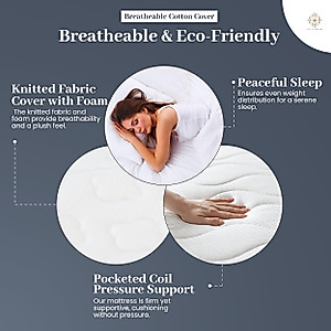 Aylas Furniture Full Size Mattress - 12 Inch Cool Memory Foam & Spring Hybrid Mattress with Breathable Cover - Tight Top - Rolled in a Box by Oliver & Smith