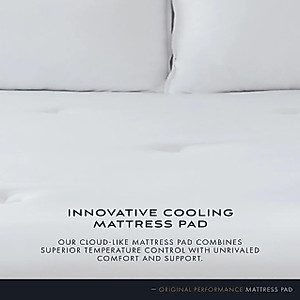 SHEEX Original Performance Cooling Mattress Pad, Ultra-Soft Full Mattress Topper, Deep Pocket Design Fits Mattresses up to 16 Inches, Bright White