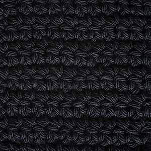 Lily 10201818040 Sugar 'N Cream Super Size Solid Yarn, 4oz, Gauge 4oz Medium, 100% Cotton, Big Ball - Black - Machine Wash & Dry