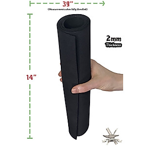 EVA Foam Cosplay - 2mm (1mm to 10mm) - Black or White - 14" x 39" Sheet - Ultra High Density Craft Foam 85 kg/m3 - by The Foamory