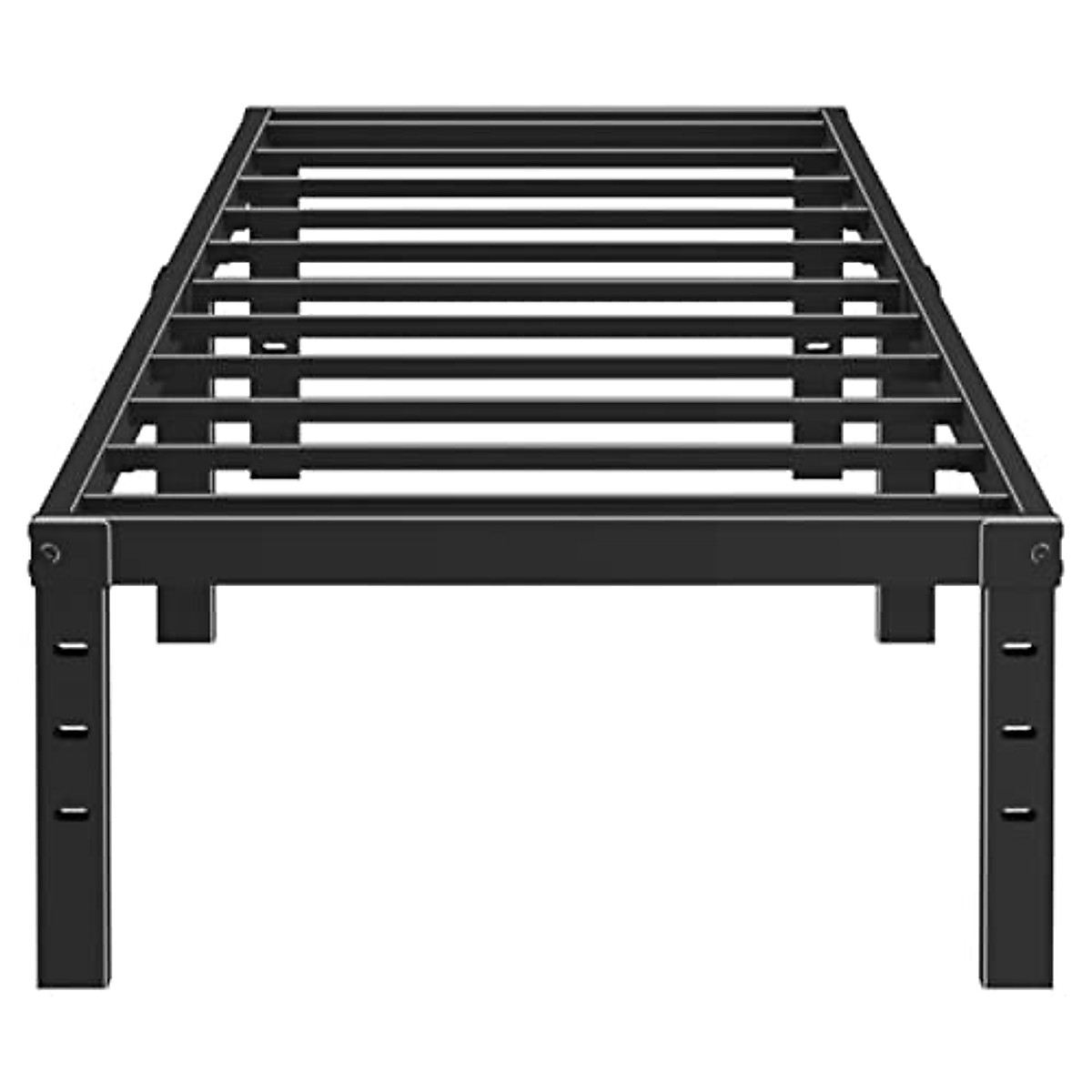 Rooflare Twin Size Bed Frames 14 Inch Heavy Duty Max 3500lbs Metal Twin Size Mattress Platform for Boys Girls Kids No Box Spring Needed Easy to Assemble-Black