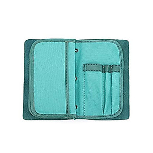 OLD TREND Leather Clutch Nomad Organizer Wallet (Aqua)