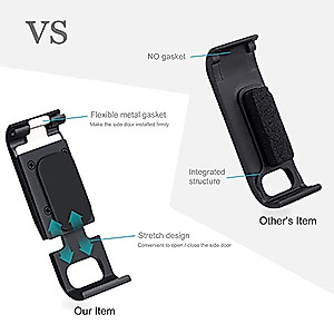 YALLSAME Easy Charging Alloy Metal Replacement Side Door/Battery Cover Accessories for GoPro Hero 8 Black, Suitable for Vlog/Interviews/Continuous Recording, Repairing Camera is Also Fine