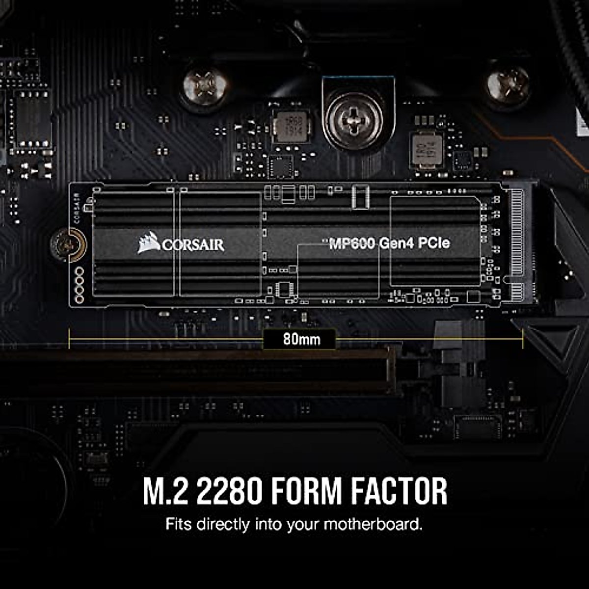 Corsair Force Series MP600 1TB M.2 NVMe PCIe Gen4 2 SSD (Up to 4,950MB/s Sequential Read and 4,000MB/s Sequential Write Speeds, High-density 3D TLC NAND, Up to 1,800TB Written) Black