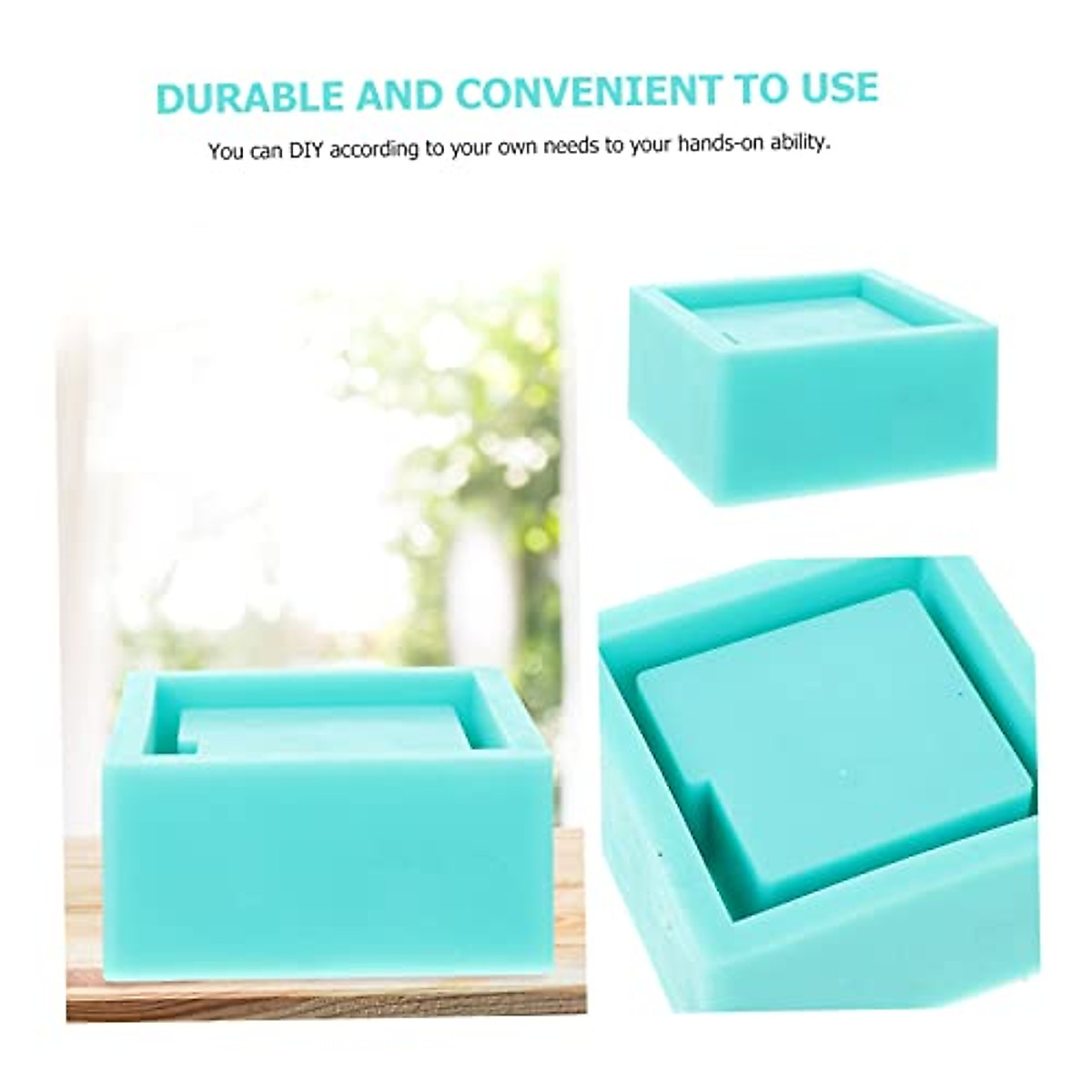 Silicone Flower Pot Mold Pot Planter Silicone Tray Mold Square Stand Candle Holder Crystal Resin Tray DIY Silicone Mold Flower Pot Silicone Mold Succulent Plants Holder Mold