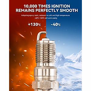 PHILTOP 4589 IFR6T11 Iridium Spark Plugs 6 Pack, Compatible with RX300 ES300 1999-2003, Highlander 2001-2010, RX330 ES330 2004-2006, Sienna 2001-2006, Avalon 2000-2004 3.0L 3.3L V6