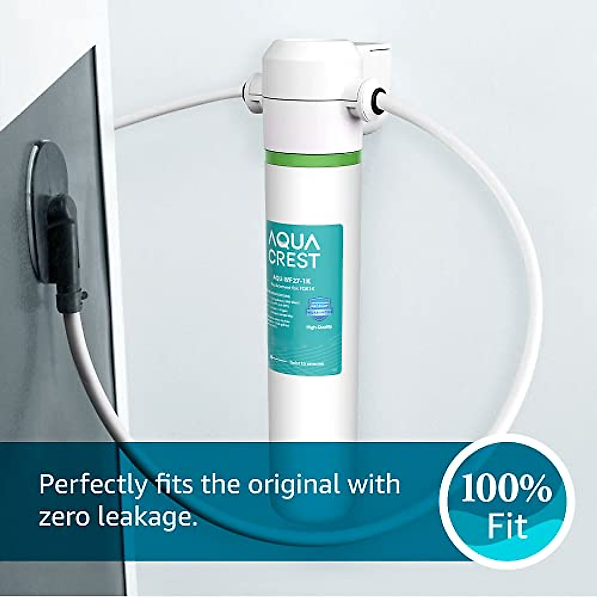 AQUA CREST FQK1K Under Sink Water Filter, 1320 Gallons, Replacement for GE FQK1K, FQK2J, GXK185K and GX1S50R (Pack of 1)
