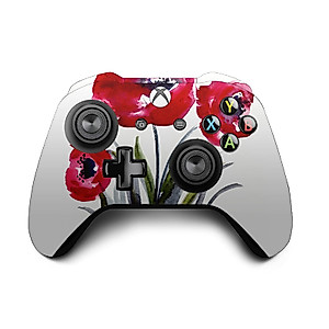 Head Case Designs Officially Licensed Mai Autumn Red Flowers Art Mix Vinyl Sticker Gaming Skin Decal Cover Compatible with Xbox One X Console and Controller Bundle