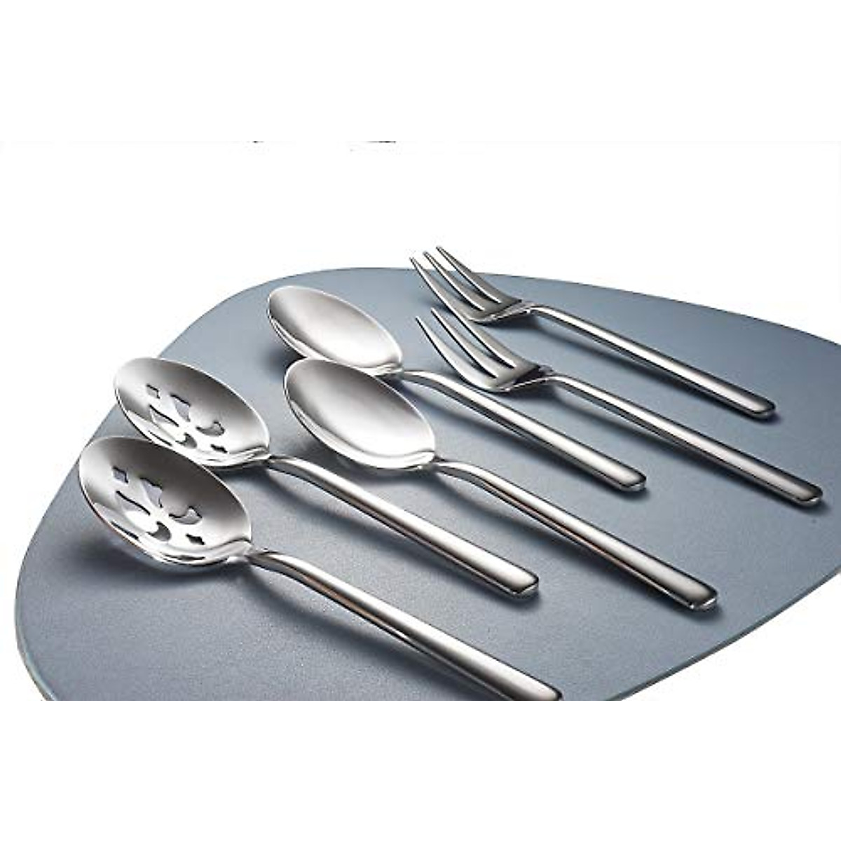 Serving Spoon x 2,Slotted Serving Spoon x 2,Serving Forks x 2,RTT 9 Inch Stainless Steel Catering Serving Utensils for Party Buffet Dinner Banquet Cooking Kitchen Basics,Mirror Finish Flatware