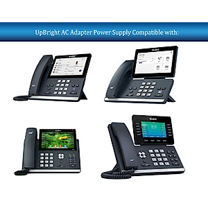 UpBright 5V AC Adapter Compatible with Yealink T54W YEA-PS5V1200US YEA-PS5V2000US YEA-SIPPWR5V YEA-PS5V600US OH-1006B0500600U-UL SIPPWR5V2A-US SIP T2 T4 T3 T46G T48G T18 T20 T40 IP Phone Power Supply