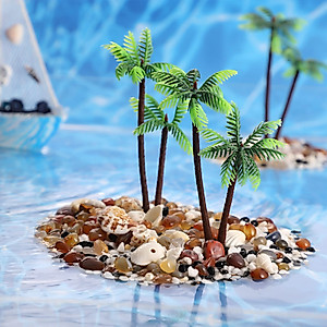 BESPORTBLE 5pcs Model Coconut Palm Tree Coconut Palm Tree Train Scenery Miniature Landscape Scenery for Model Train Railway Architectures Diorama DIY Scenery Landscape Green