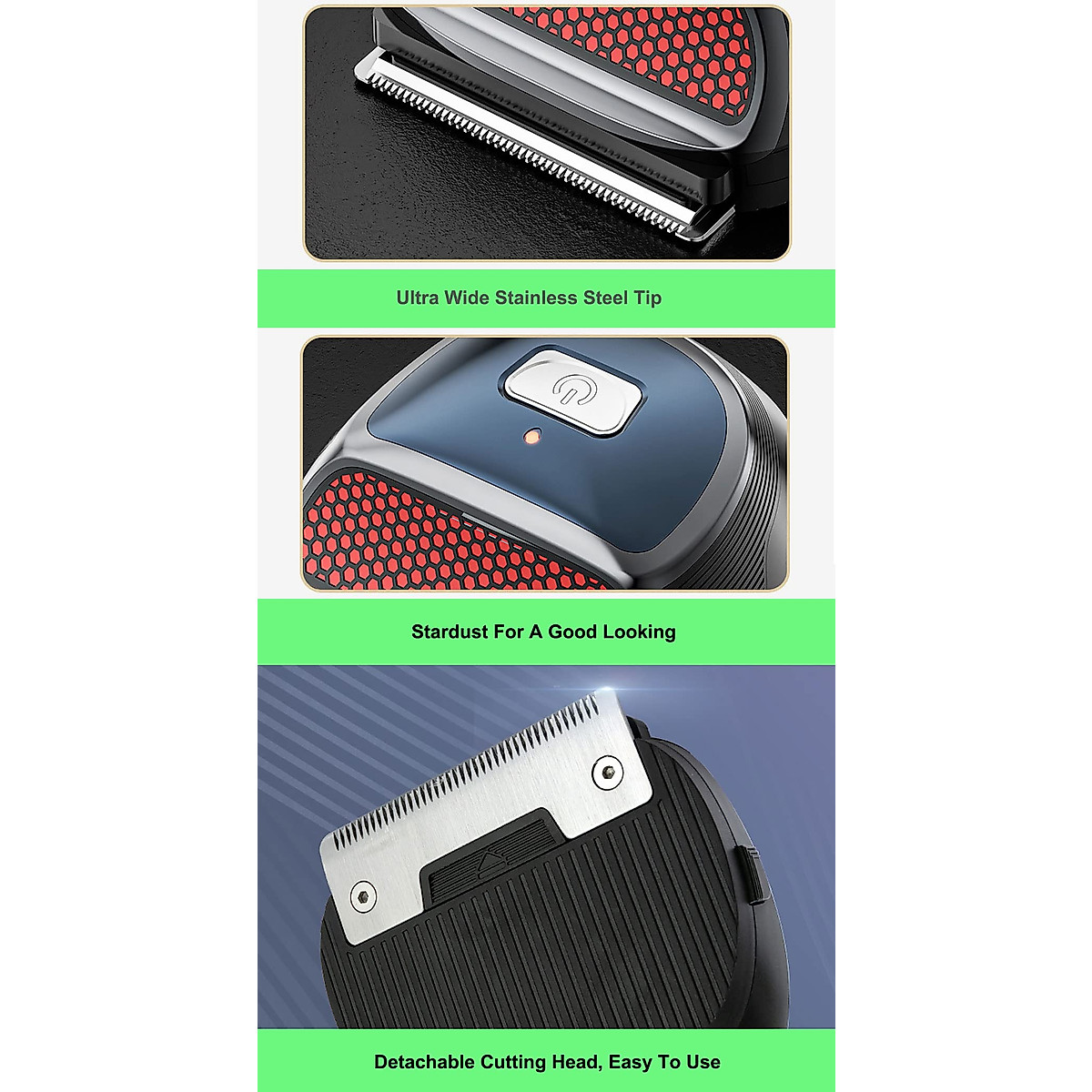 SUYOOULIN Hair Clippers, Shortcut Self-Haircut Kit for Men, Self Grooming Rechargeable Hair Trimmer Professional Hair Cutting with 9 Limited Combs