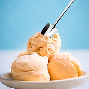 6 Pack Stainless Ice Cream Spoons, Shovel Spoons, Watermelon Spoon Reusable Small Spoon for Tea Dessert Home Kitchen Party Restaurant Party Supplies (Silver)