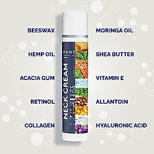 Particle Neck Cream for Men - Neck Firming Cream, Lift and Moisturize The Neck | Use on Saggy Skin or Turkey Neck | Anti Aging Triple Action Neck Cream with Collagen, Hyaluronic Acid, Retinol (50 ml)