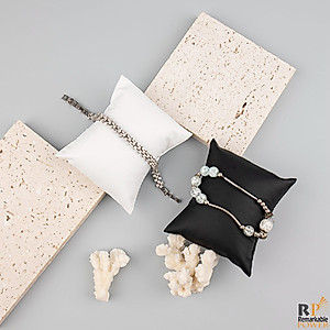 RP Remarkable Power, 10 Pack Black White Pu Leather Watch Pillows Jewelry Display Pillow Bracelet Cushion Bangle Display Pillows for Jewelry Display Gift Box