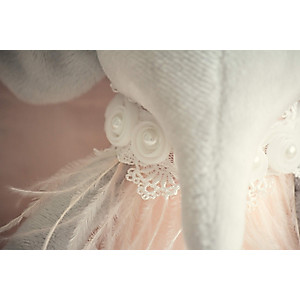 Inspired by Jewel Daisy The Elephant Premium Quality Floppy Elephant Plush Doll Gift with Delicate Pink & Lace Tutu | Elegant Feather & Pearl Details | Playable Toy with Movable Legs & Huggable Arms