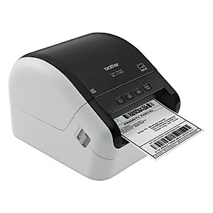 Brother QL-1100 Wide Format Wired Thermal Label Printer, Black - USB Connectivity, 4" Wide, 300 x 300 dpi, 69 Labels Per Minute Professional Monochrome Postage and Barcode Printer