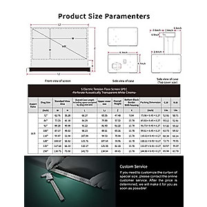 VIVIDSTORM- Projector Screen Portable Folding Stand Floor Rising Movie Screen Sound Transparent Perforated All White Screen Compatible with Ordinary Projector,VWSDSTPWA120H